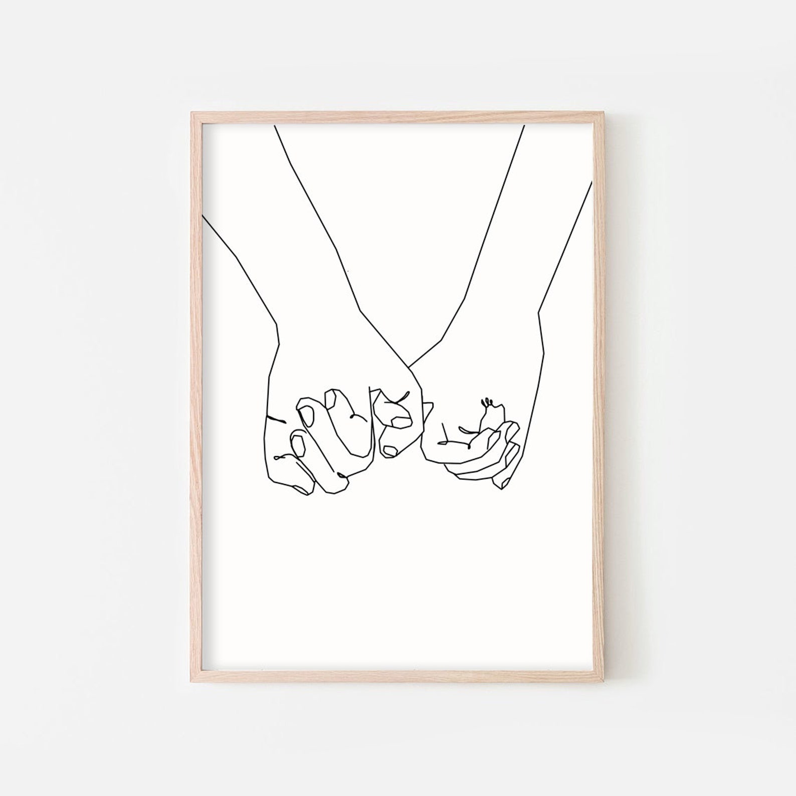 Pinky Swear Printable Wall Art Pinky Promise Line Art Pinky | Etsy