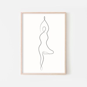 Yoga Print Set of 3, Yoga Abstract Art, Yoga Gift Ideas,black and White ...