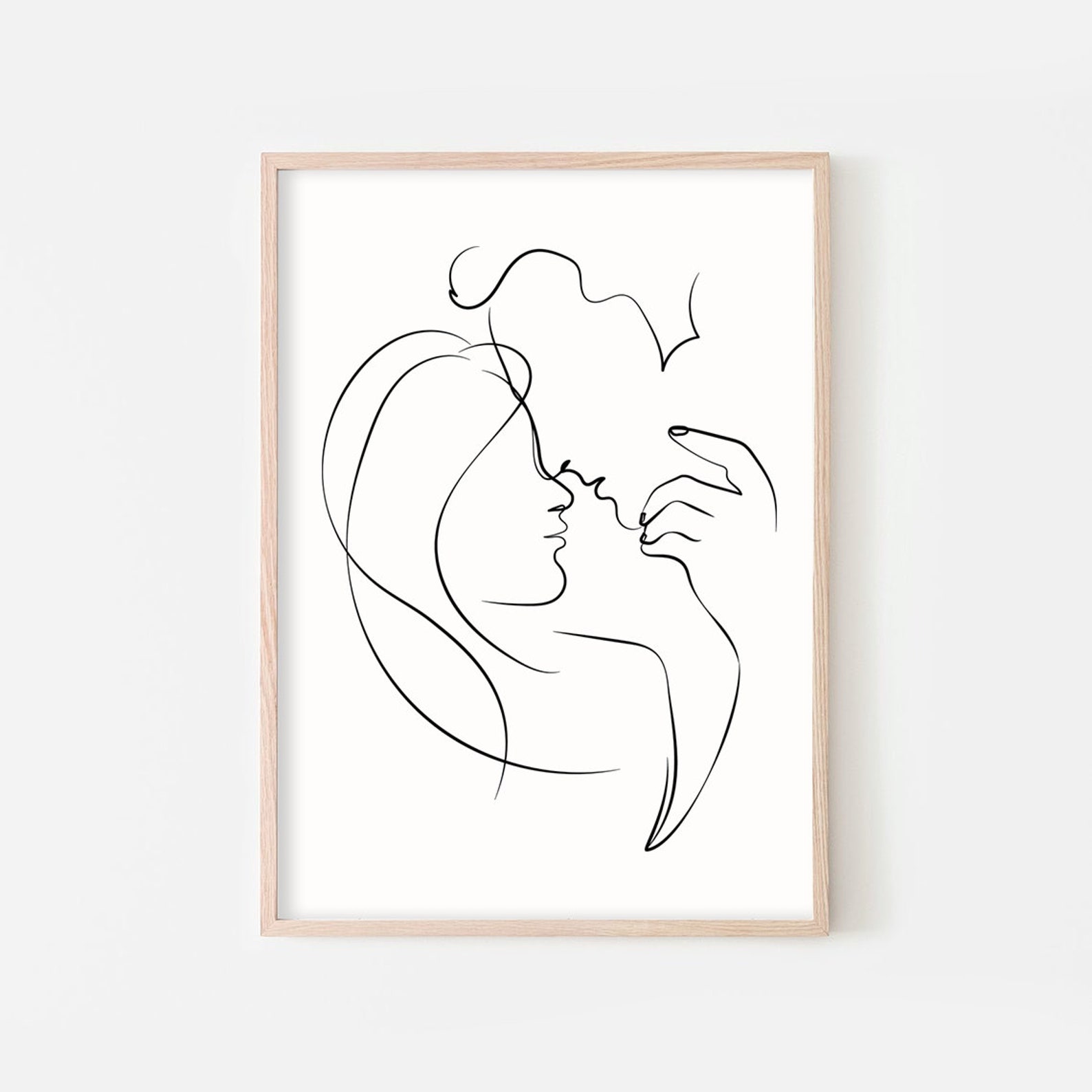 Couple Line Art Set of 3 Prints One Line Art Romantic - Etsy