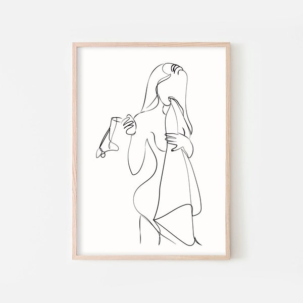 Nude Line Drawing Etsy