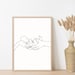 Newborn Baby Wall Art One Line Art Family One Line Drawing Baby and ...