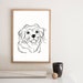 Custom Dog Line Art Portrait, Dog Portraits From Photo, Drawing From ...