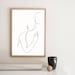 Abstract Couple Line Art Romantic Poster Couple One Line Art Body ...