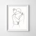Abstract Couple Line Art, Set of 3 Prints, Romantic Poster, Love Line ...