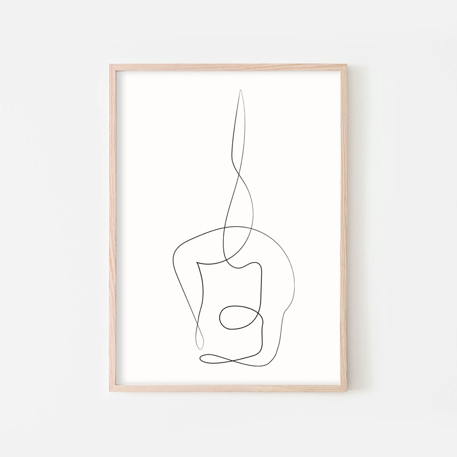 Yoga Print Set of 3 Yoga Abstract Art Yoga Gift Ideasblack - Etsy