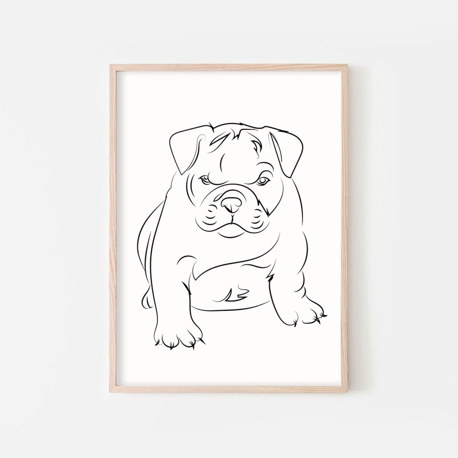 Pet Portrait Custom Line Drawing Dog Portrait Line Art Custom - Etsy