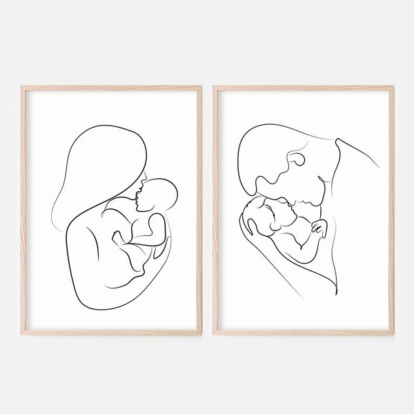 Baby Line Drawing - Etsy