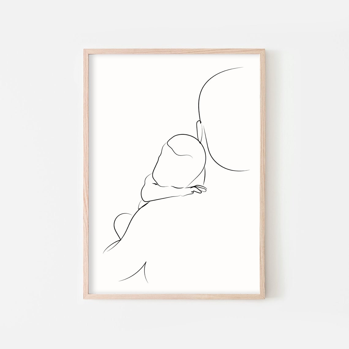 Family Print Art, Dad and Baby Art, Minimalist Line Art, Dad Child ...
