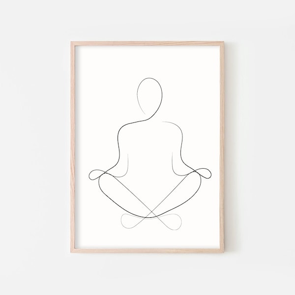 Yoga Line Art - Etsy
