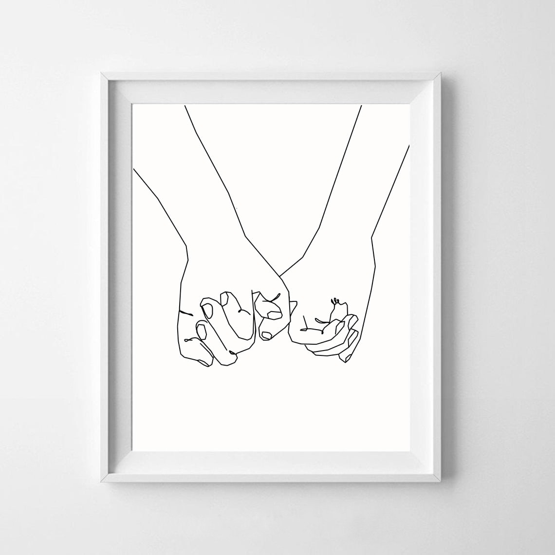 Pinky Swear Printable Wall Art Pinky Promise Line Art Pinky | Etsy