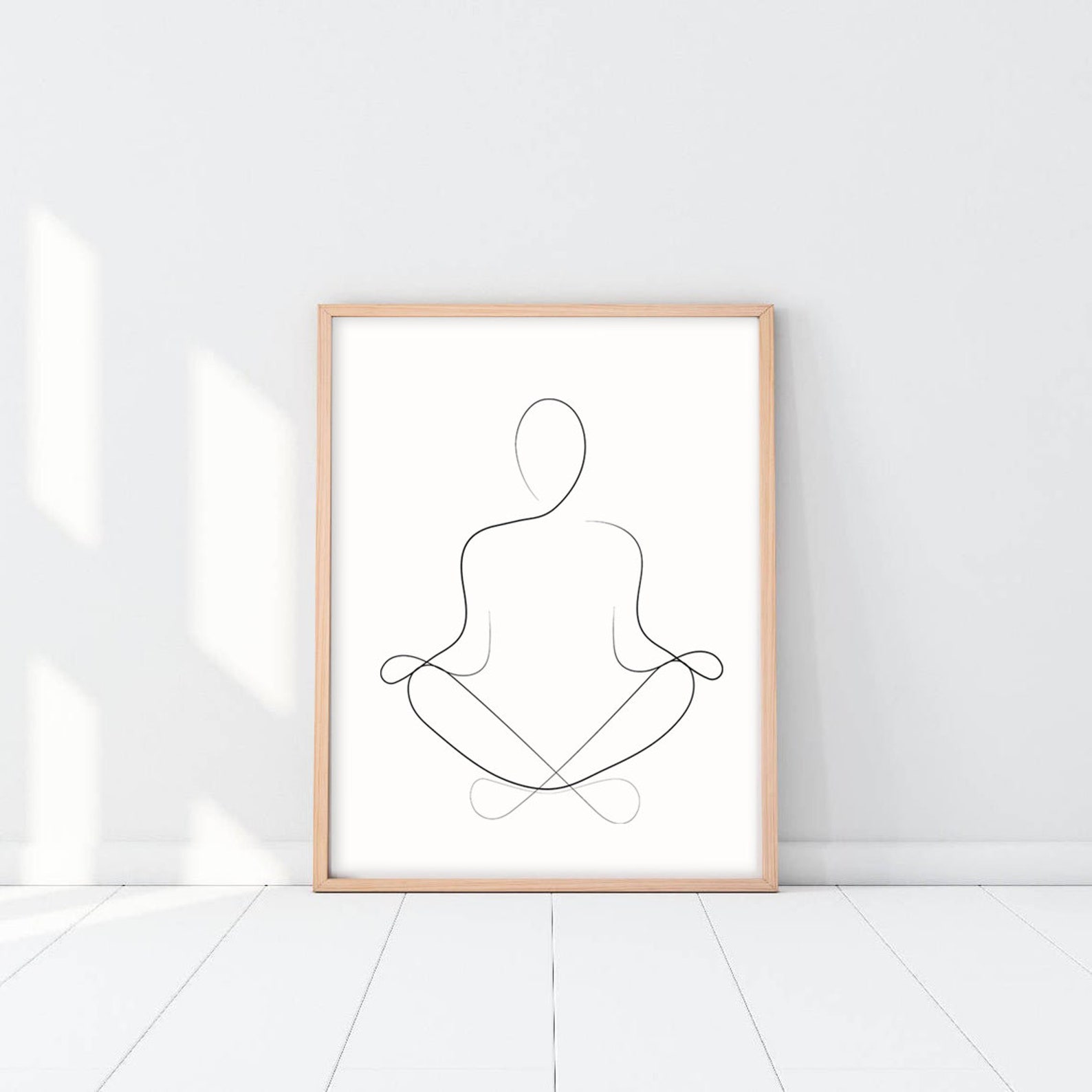 Yoga Print Set of 3 Yoga Abstract Art Yoga Gift Ideasblack - Etsy