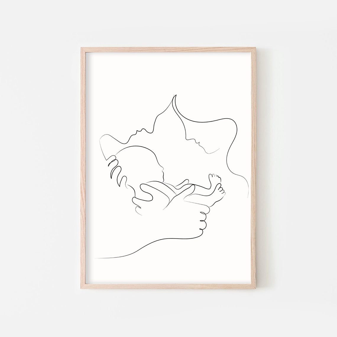 Family Art,set of 3 Line Art Prints,minimalist Art,mothers Day Art ...