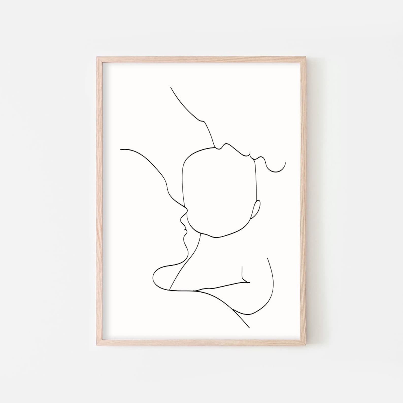 Abstract Family Line Art Couple Wall Art Family Artwork Family - Etsy