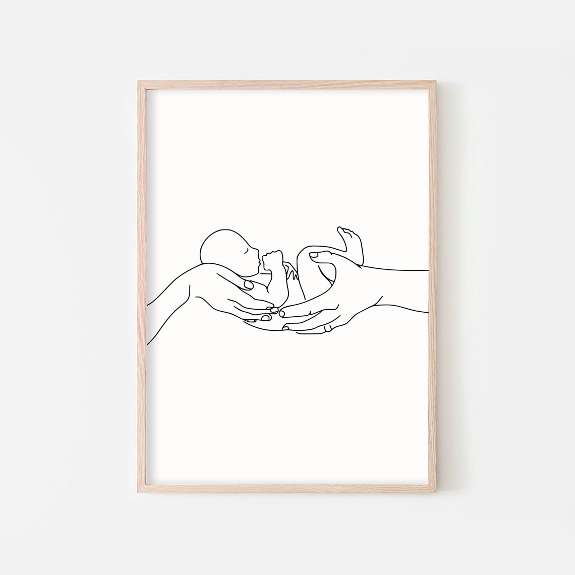 Newborn Baby Wall Art One Line Art Family One Line Drawing - Etsy