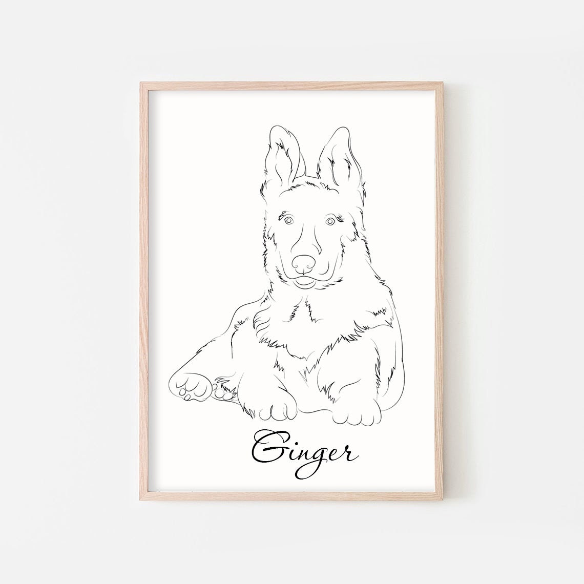 Pet Portrait Custom Line Drawing Dog Portrait Line Art Custom - Etsy