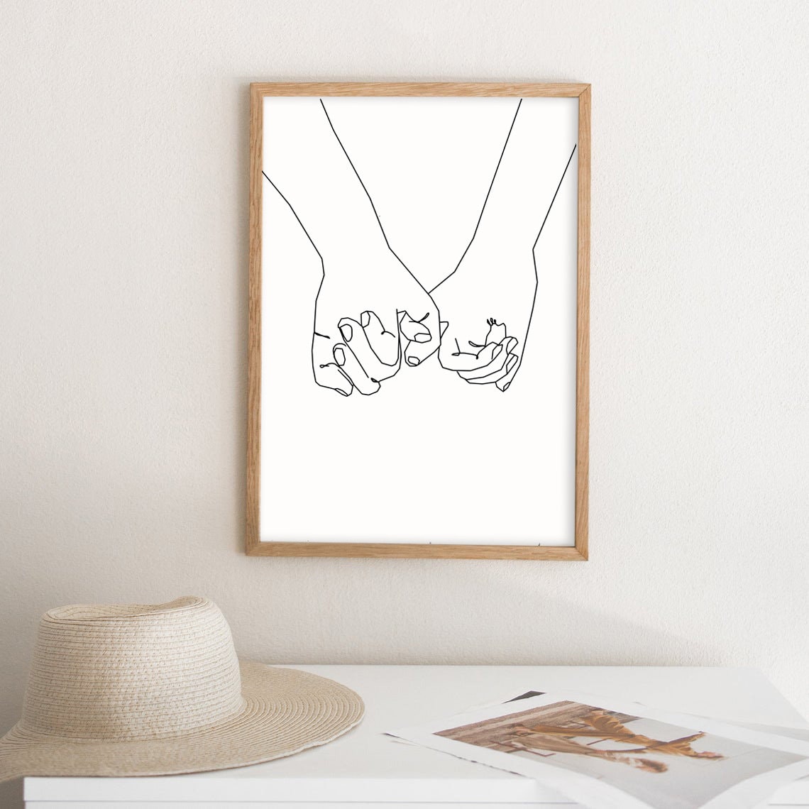 Pinky Swear Printable Wall Art Pinky Promise Line Art Pinky | Etsy