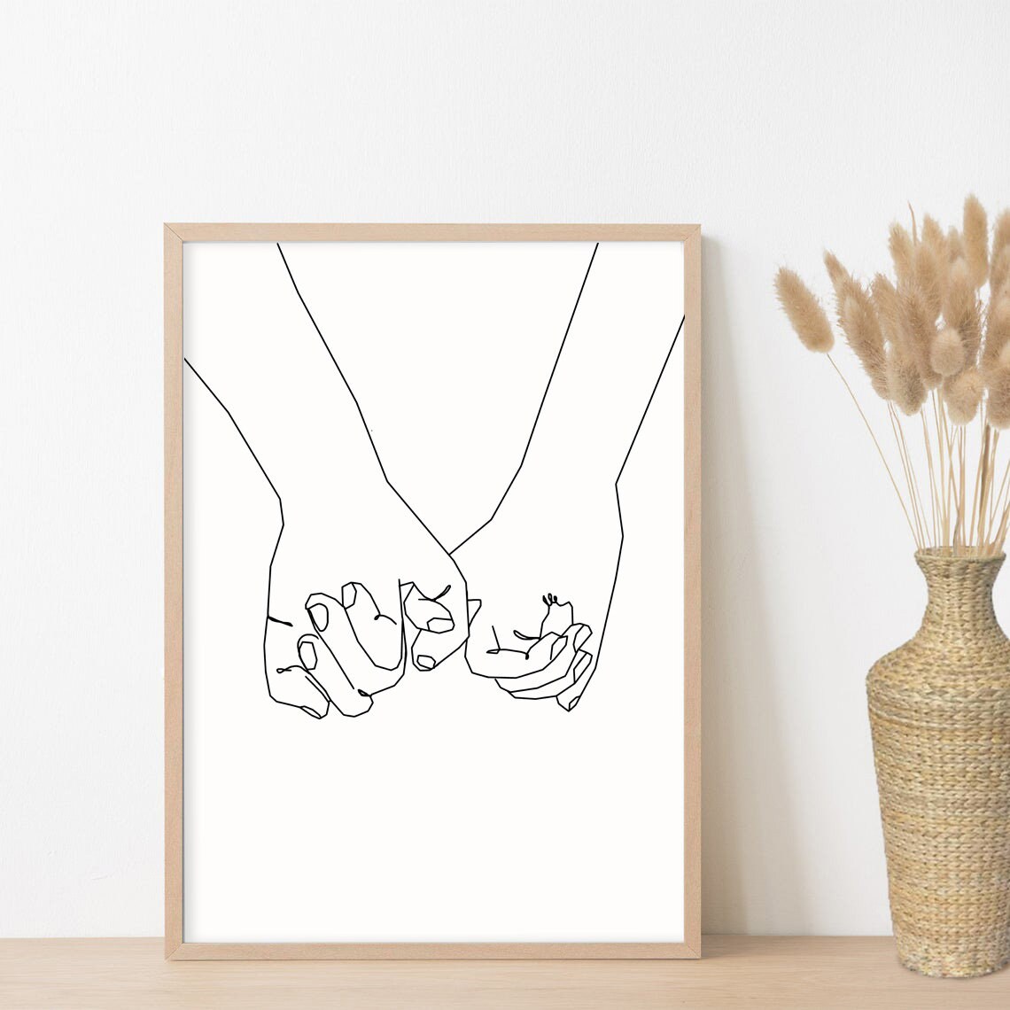 Pinky Swear Printable Wall Art Pinky Promise Line Art Pinky | Etsy