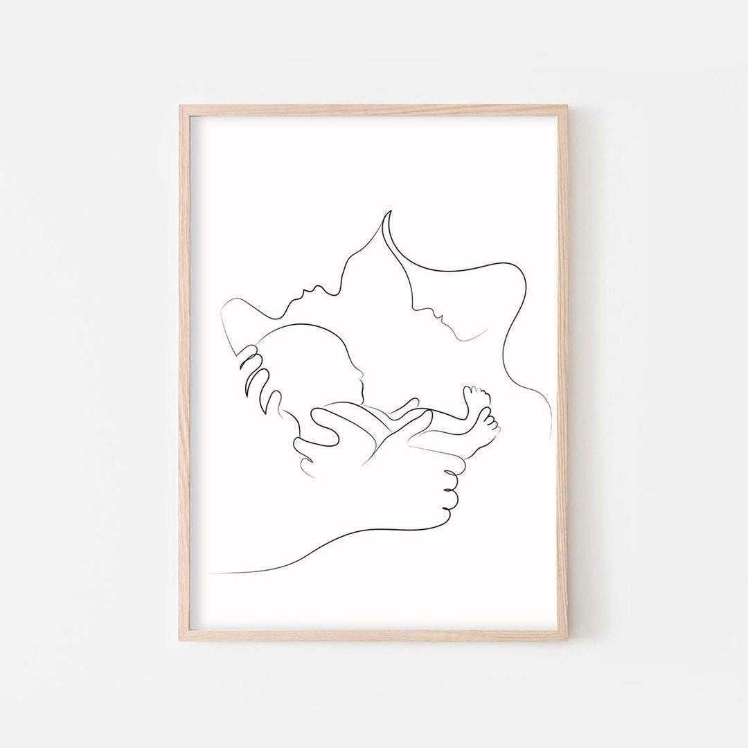 Family Art Print, Minimalist Print, Abstract Wall Print, Family Poster ...