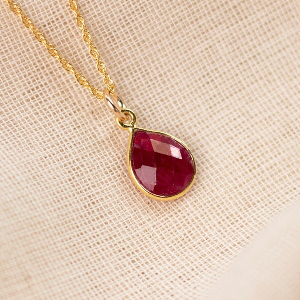 Real Ruby Necklace - Etsy