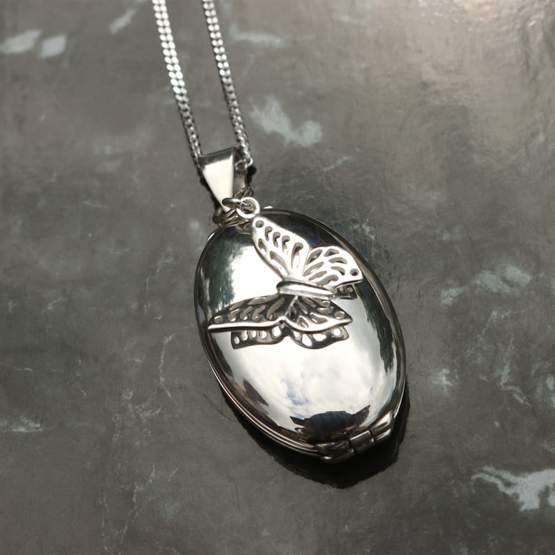 Sterling Silver Locket Necklace Four Photo Locket Oval - Etsy