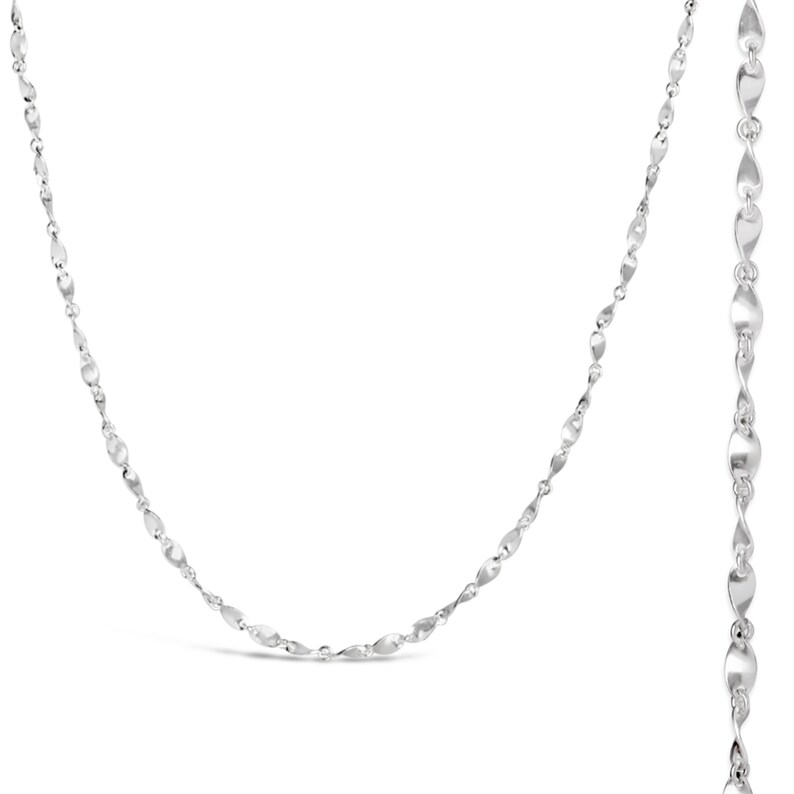 Twisted silver chain necklace store