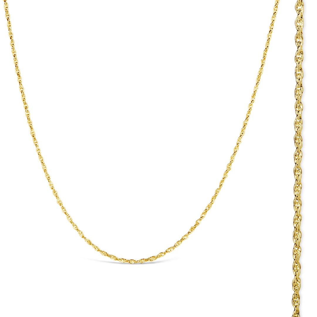 18 Carat Gold Vermeil Rope Chain: Dainty Necklace - Etsy UK