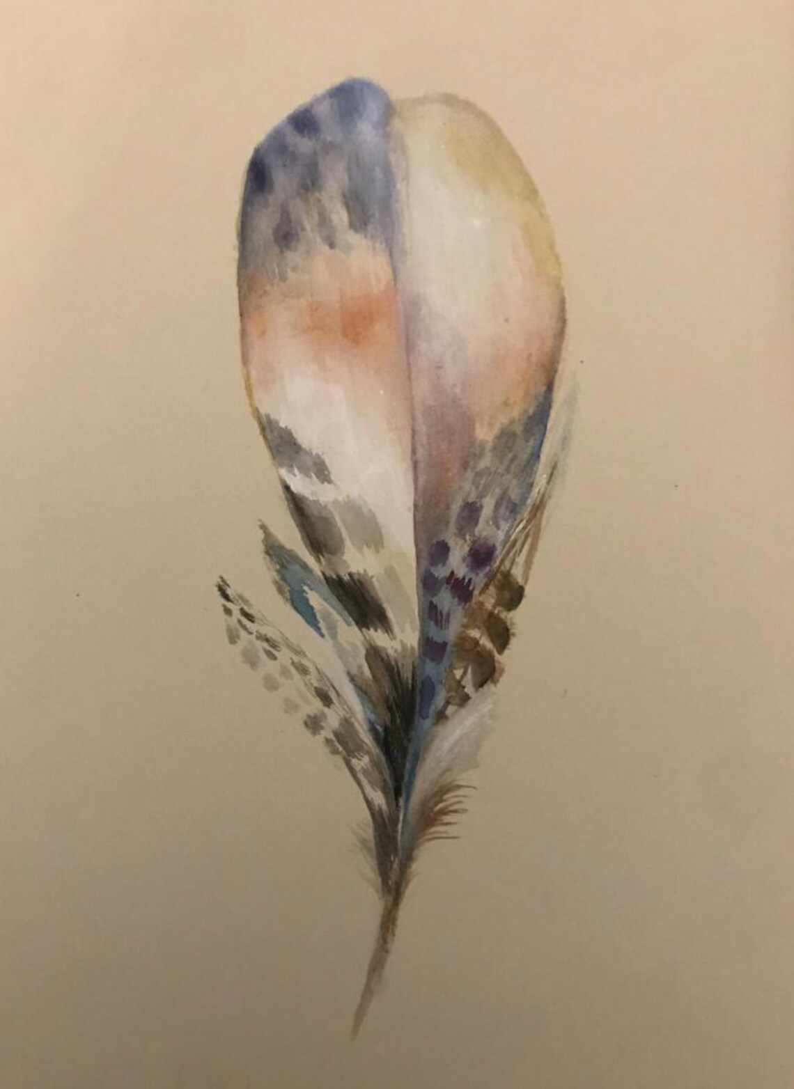 Feathers Wall Art Bespoke & Hand-Painted Watercolour Sold | Etsy