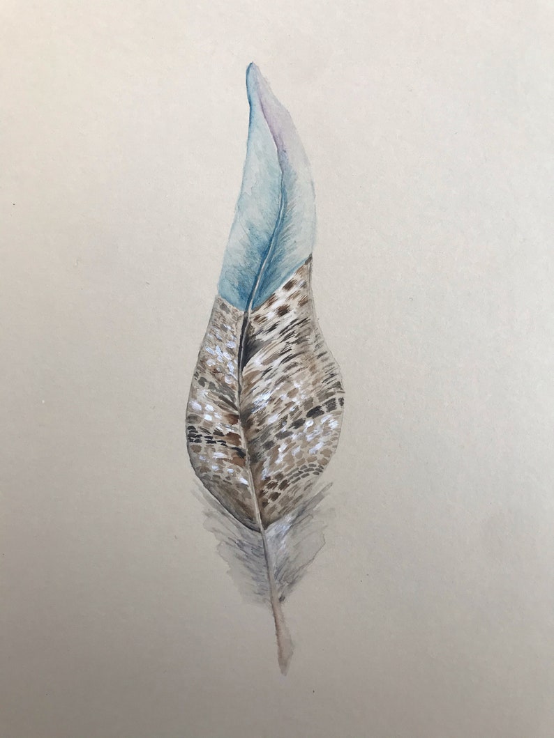 Feathers Wall Art Bespoke & Hand-painted Watercolour sold - Etsy