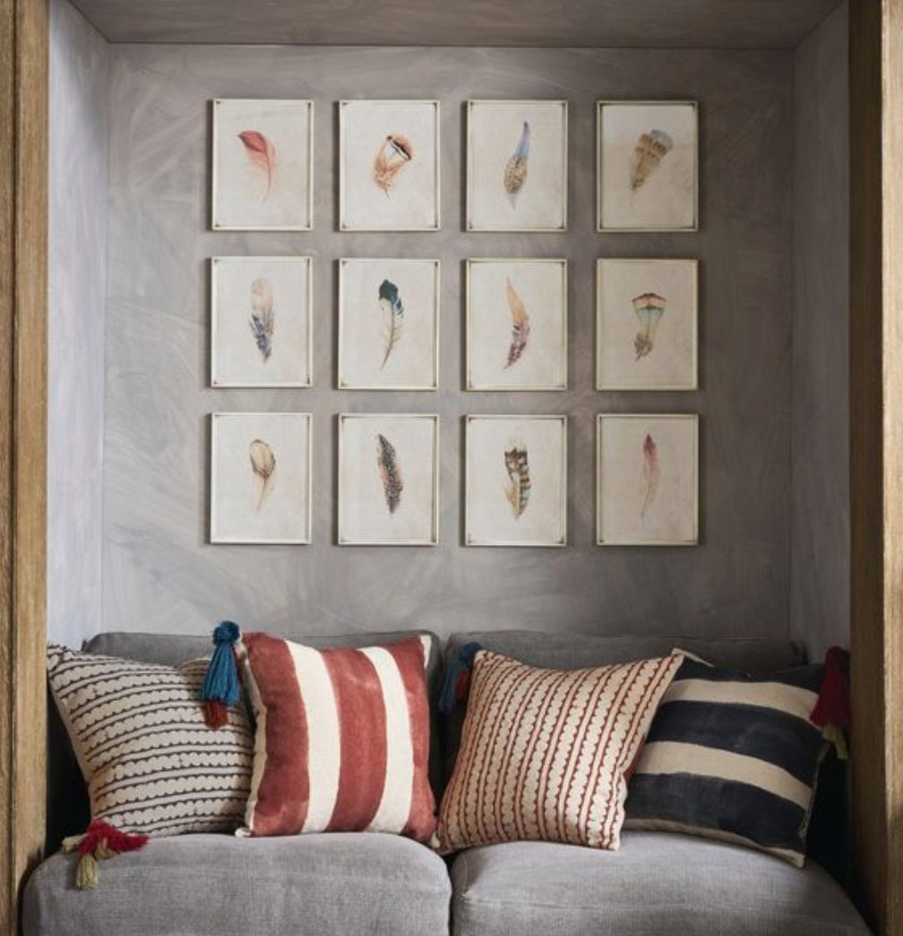 Feathers Wall Art Bespoke & Hand-painted Watercolour sold - Etsy