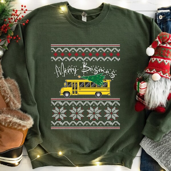 School Bus Ugly Sweater Svg - Etsy