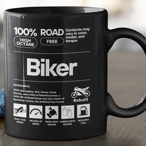 Funny Biker Coffee Mug, Biker Definition, Motorcycle Gifts, Funny Mug Men, Motorcyclist Mug ...