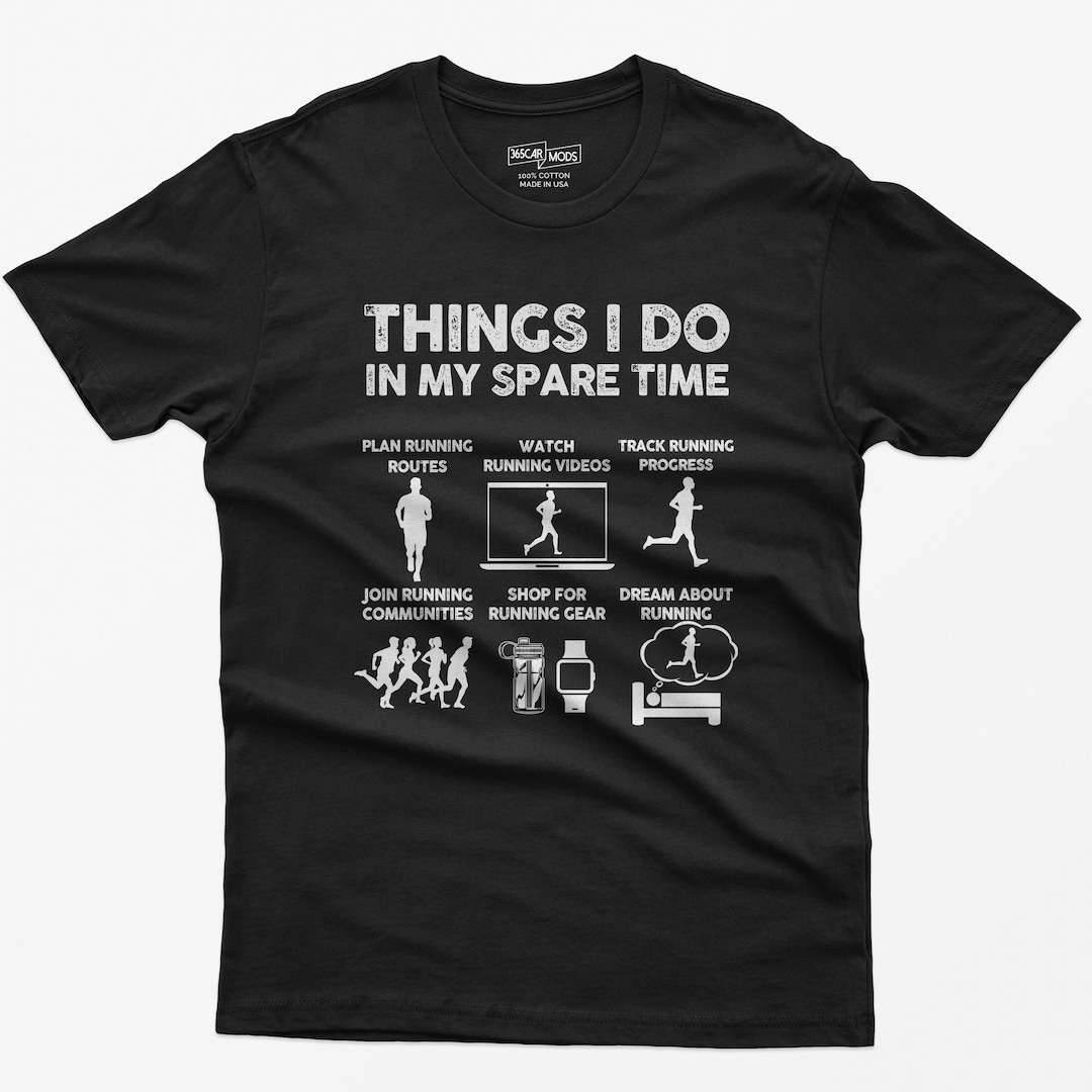 Funny Running T-shirt: Things I Do in My Spare Time, Marathon Tee - Etsy