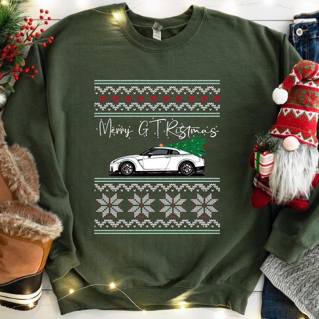 Merry Gtristmas Sweatshirt, JDM Car Holiday Sweater - Etsy