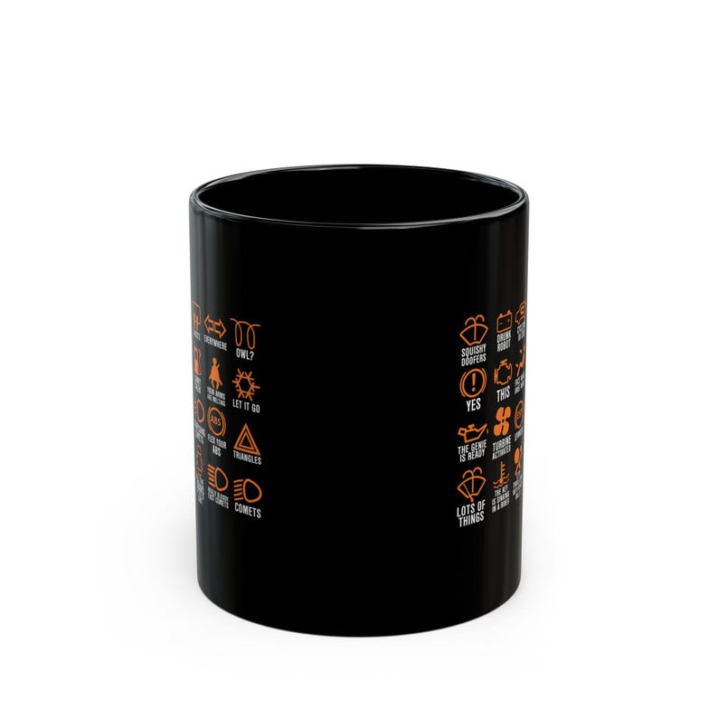 Funny Car Dashboard Icons Mug, Warning Light Coffee Cup, Car Guy Gift ...