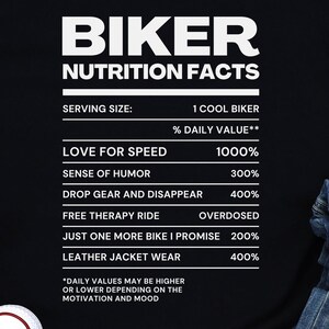 Biker Nutrition Facts Coffee Mug, Funny Biker Mug, Motorcycle Mug ...