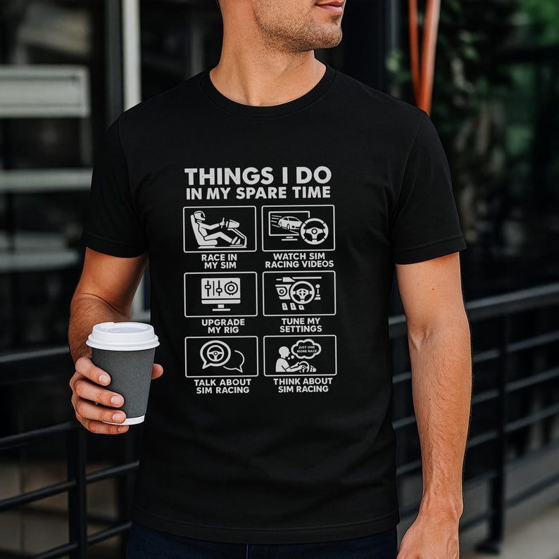 Funny Sim Racing T-shirt, Rig Gamer Gift - Etsy