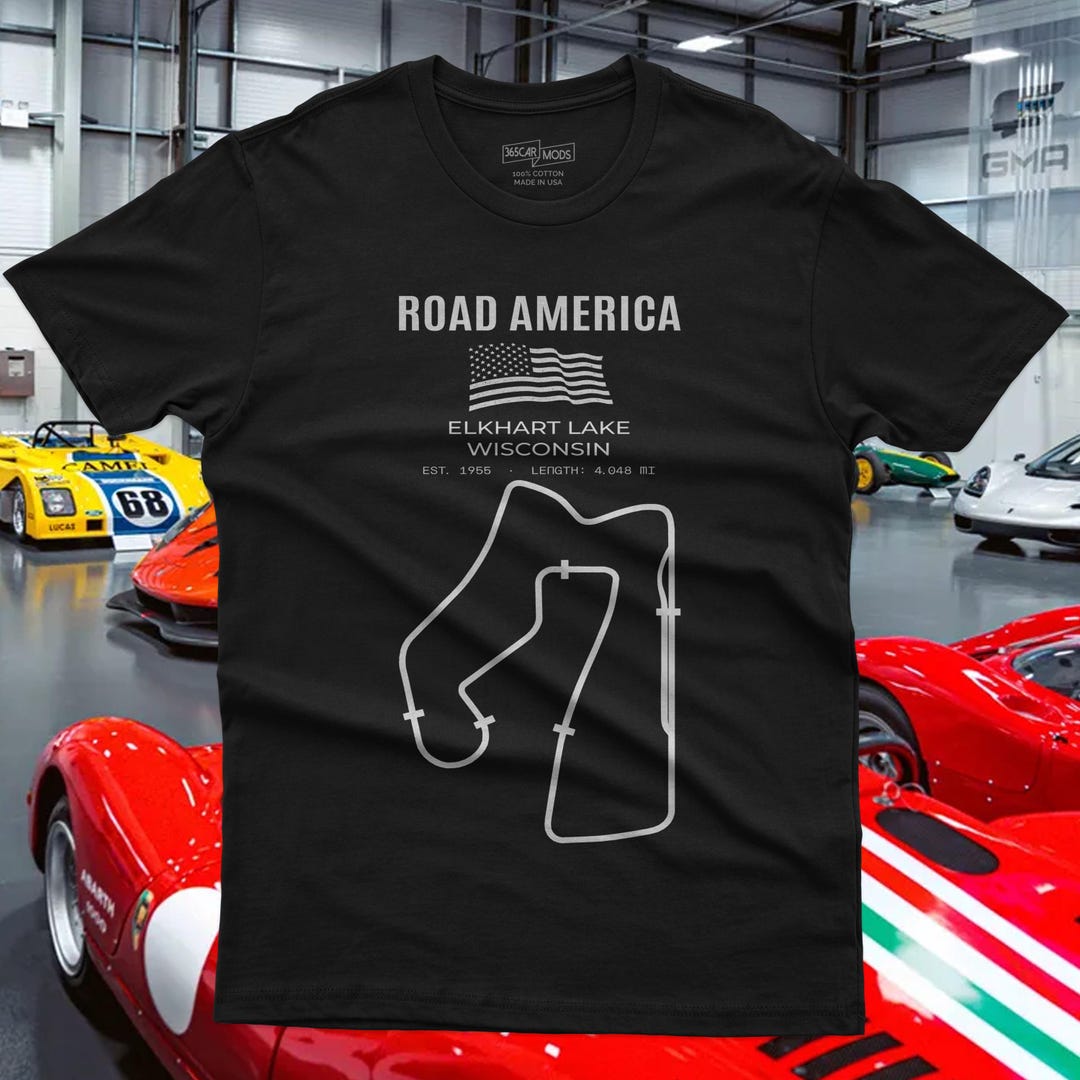 Road America Track Outline T-shirt, Car Enthusiast Tee, Racing Shirt - Etsy