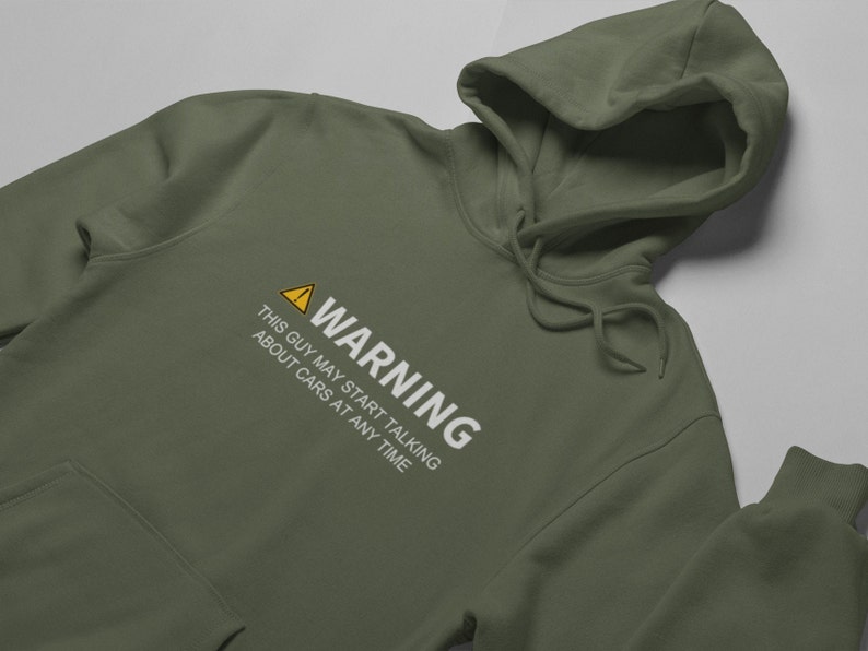 Warning Car Guy Hoodie: Funny Gearhead Gift - Etsy