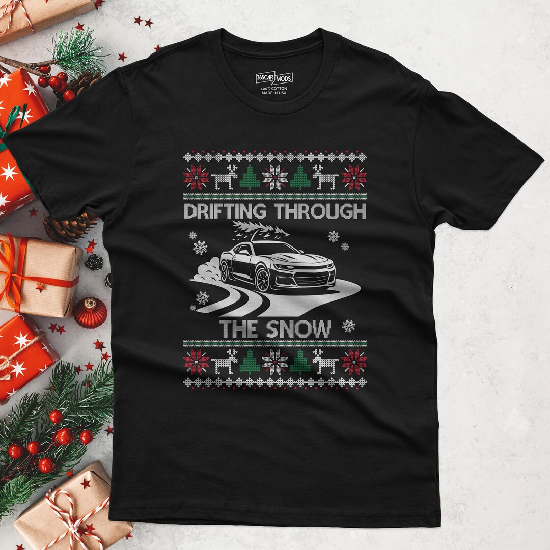 Drifting Through the Snow Muscle Car Christmas T-shirt - Etsy