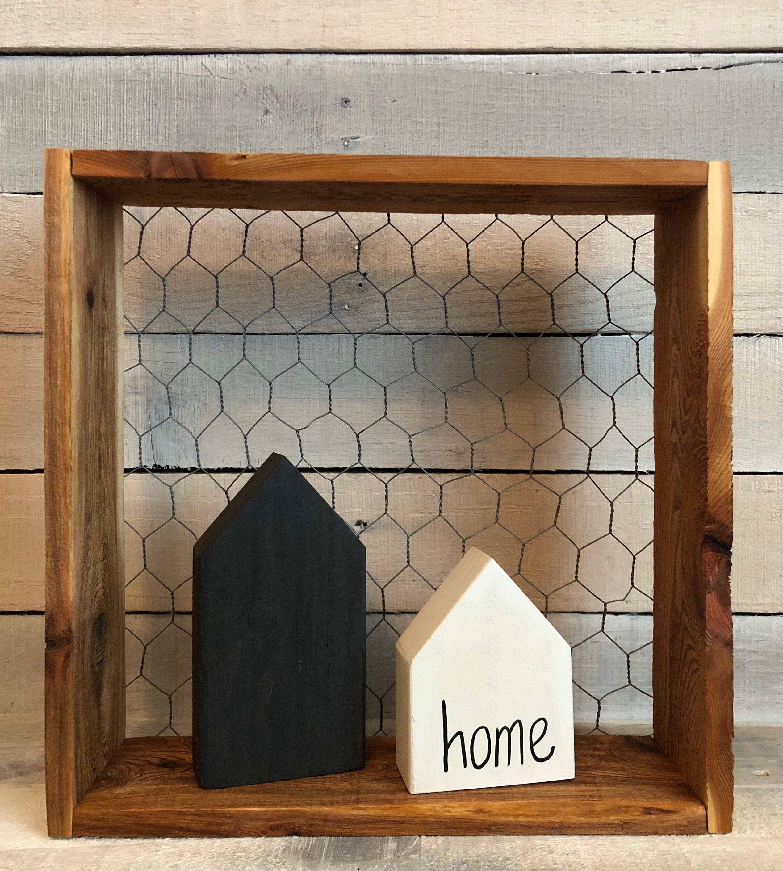 Chicken Wire Shelf Farmhouse Style Shelf Chicken Wire Box - Etsy