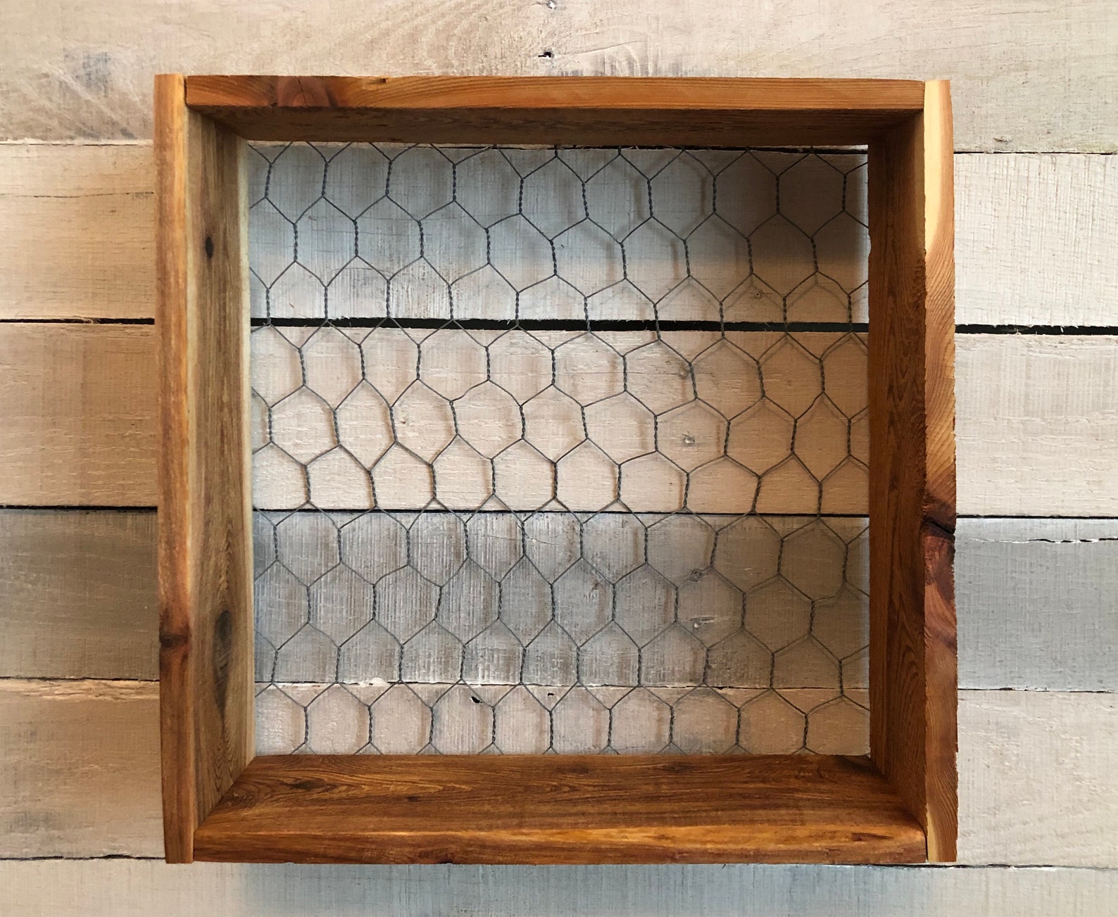 Chicken Wire Shelf Farmhouse Style Shelf Chicken Wire Box | Etsy