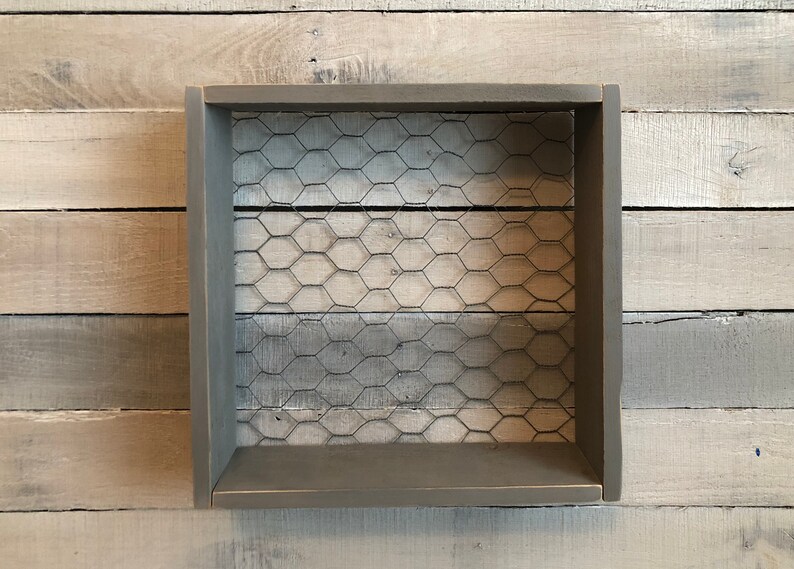 Chicken Wire Shelf Farmhouse Style Shelf Chicken Wire Box | Etsy