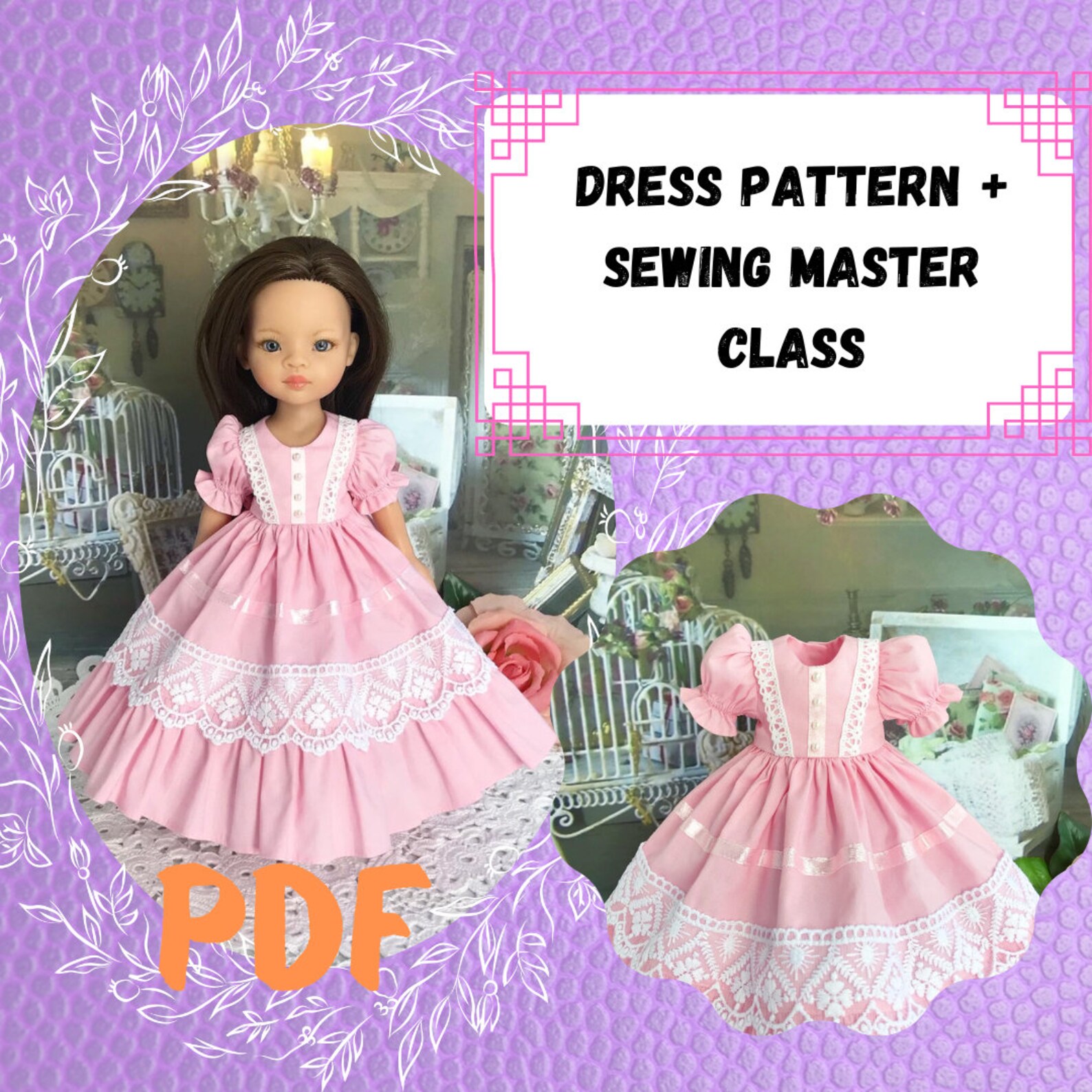 Paola Reina Doll Dress Patterns Sewing Master Class Fits 13 Paola Reina Dolls Clothes DIY PDF ...