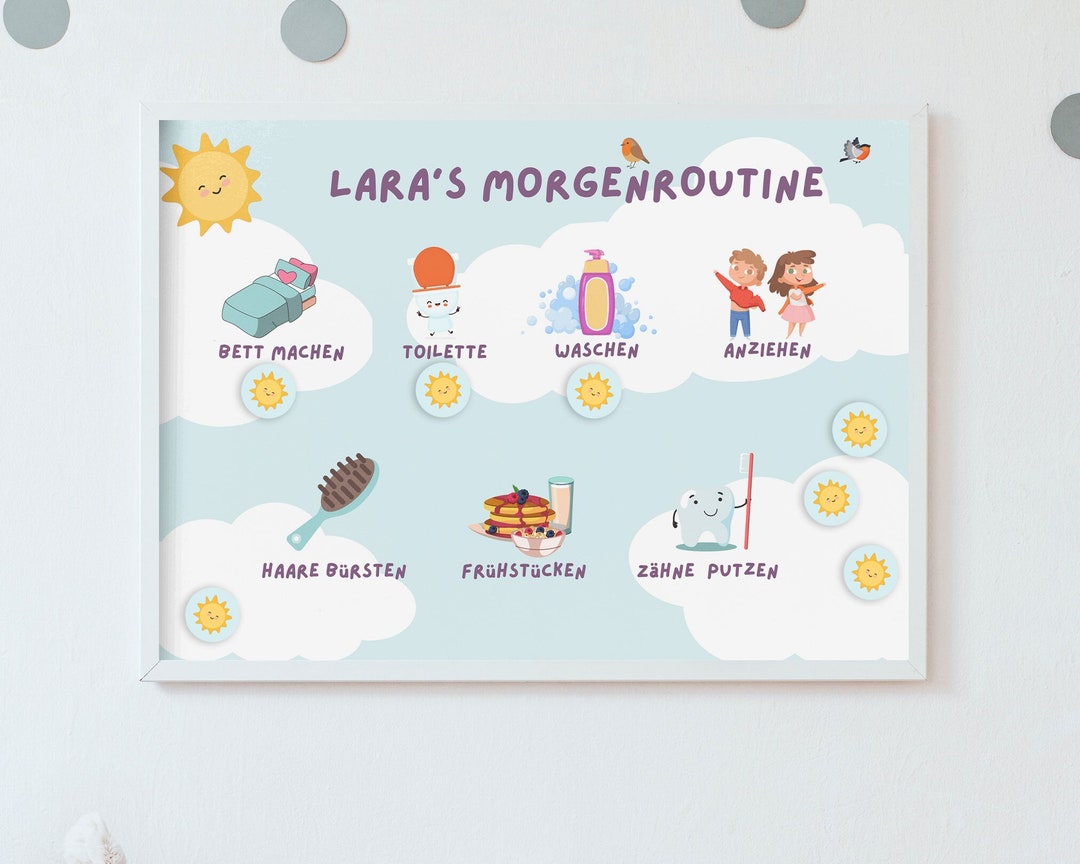 Morning Routine Children Daily Routine Children Personalized Daily ...