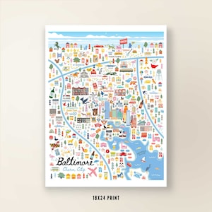 BALTIMORE MD Map Art Wall Decor | City Map Baltimore Maryland | Art ...