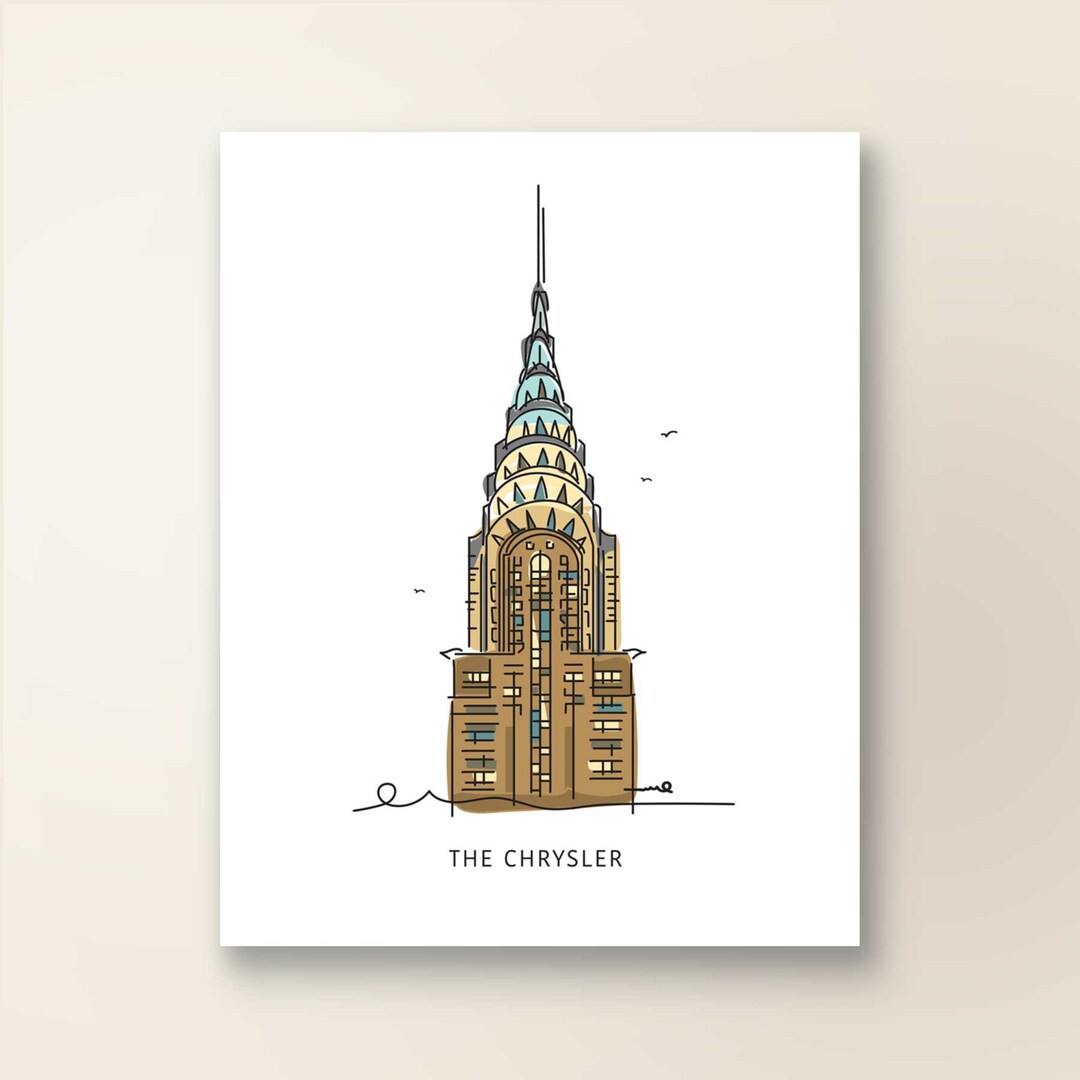 CHRYSLER BUILDING | Art Wall Decor | NYC Iconic Landmark Series ...