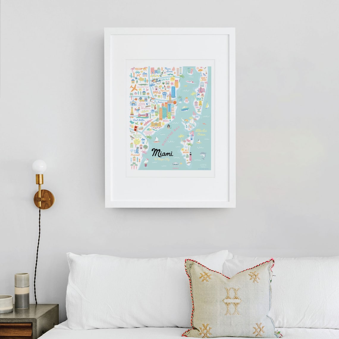 MIAMI FL Map Art Wall Decor City Map Miami Florida Art - Etsy
