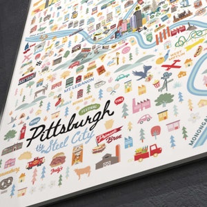 PITTSBURGH PA Map Art Wall Decor | City Map Pittsburgh Pennsylvania ...