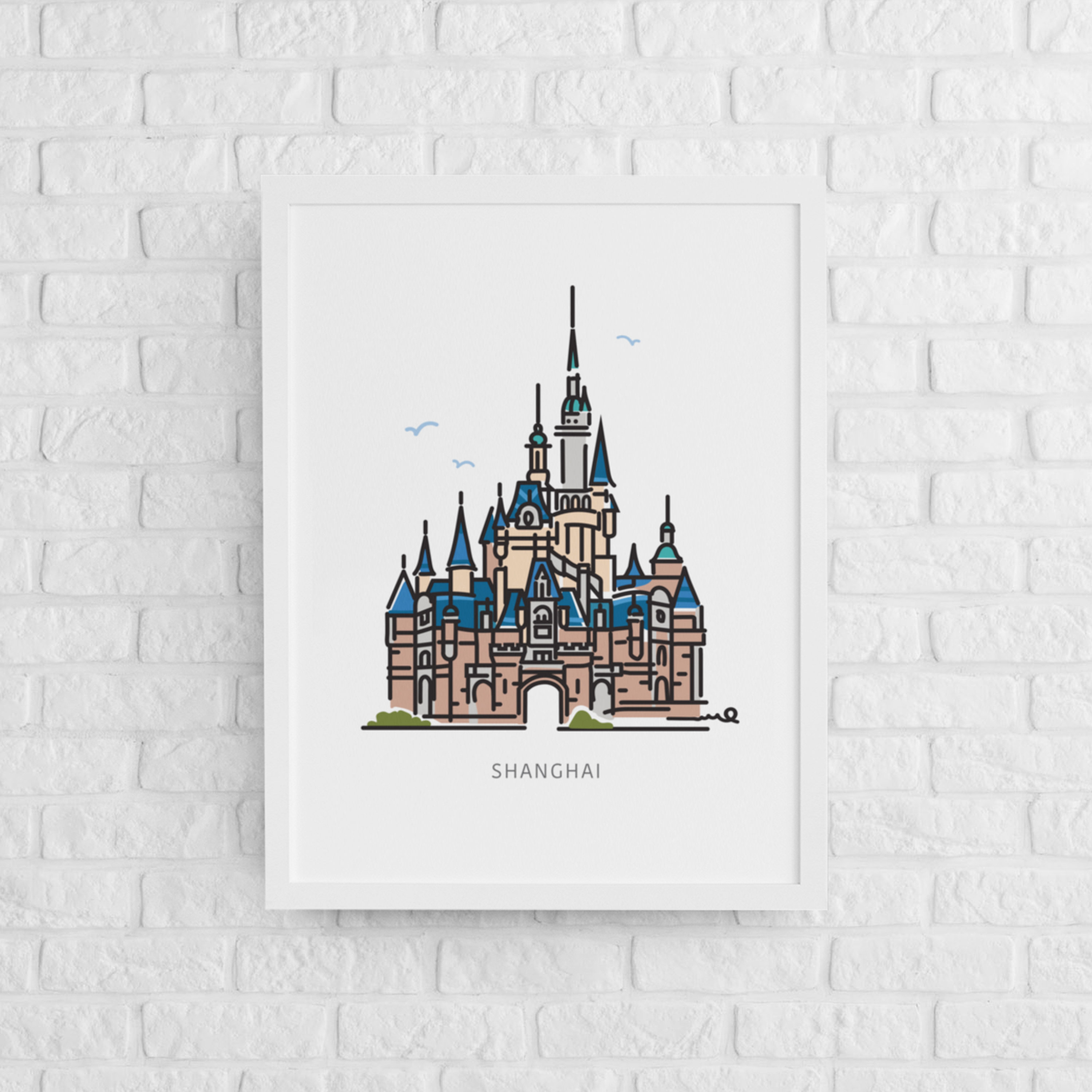 Princess Castle SHANGHAI | Kingdom Graphic Line Art Print Collection ...