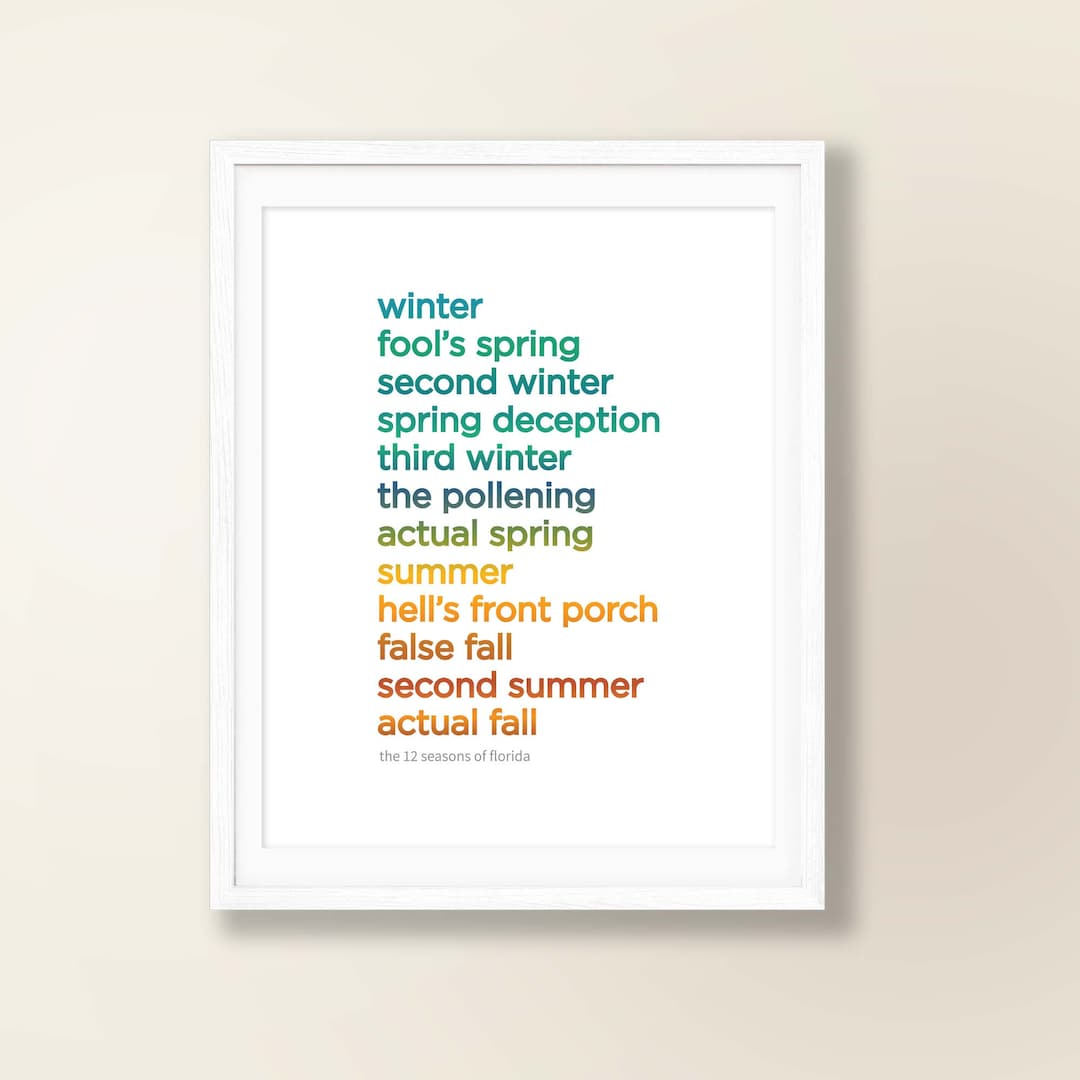 12 SEASONS of FLORIDA | Wall Art Print | Art Print | Florida Sunshine ...